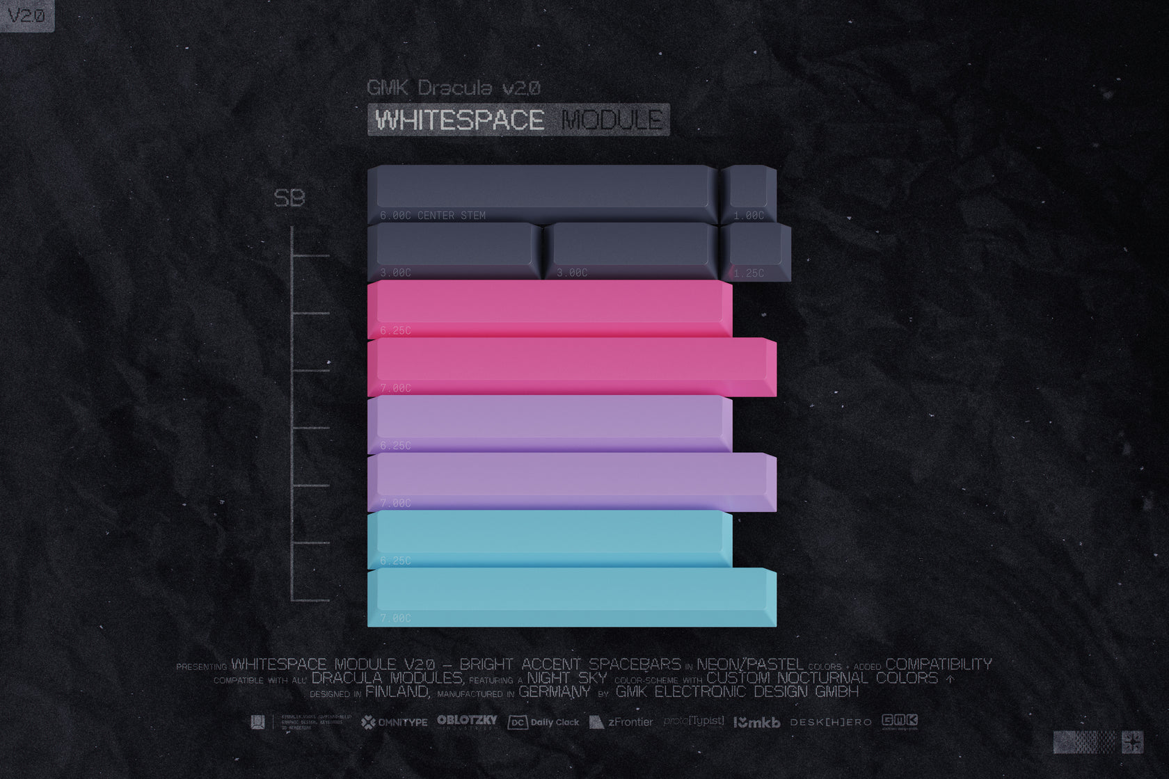 GMK Dracula V2.0 Keycaps (CYL) – Omnitype™