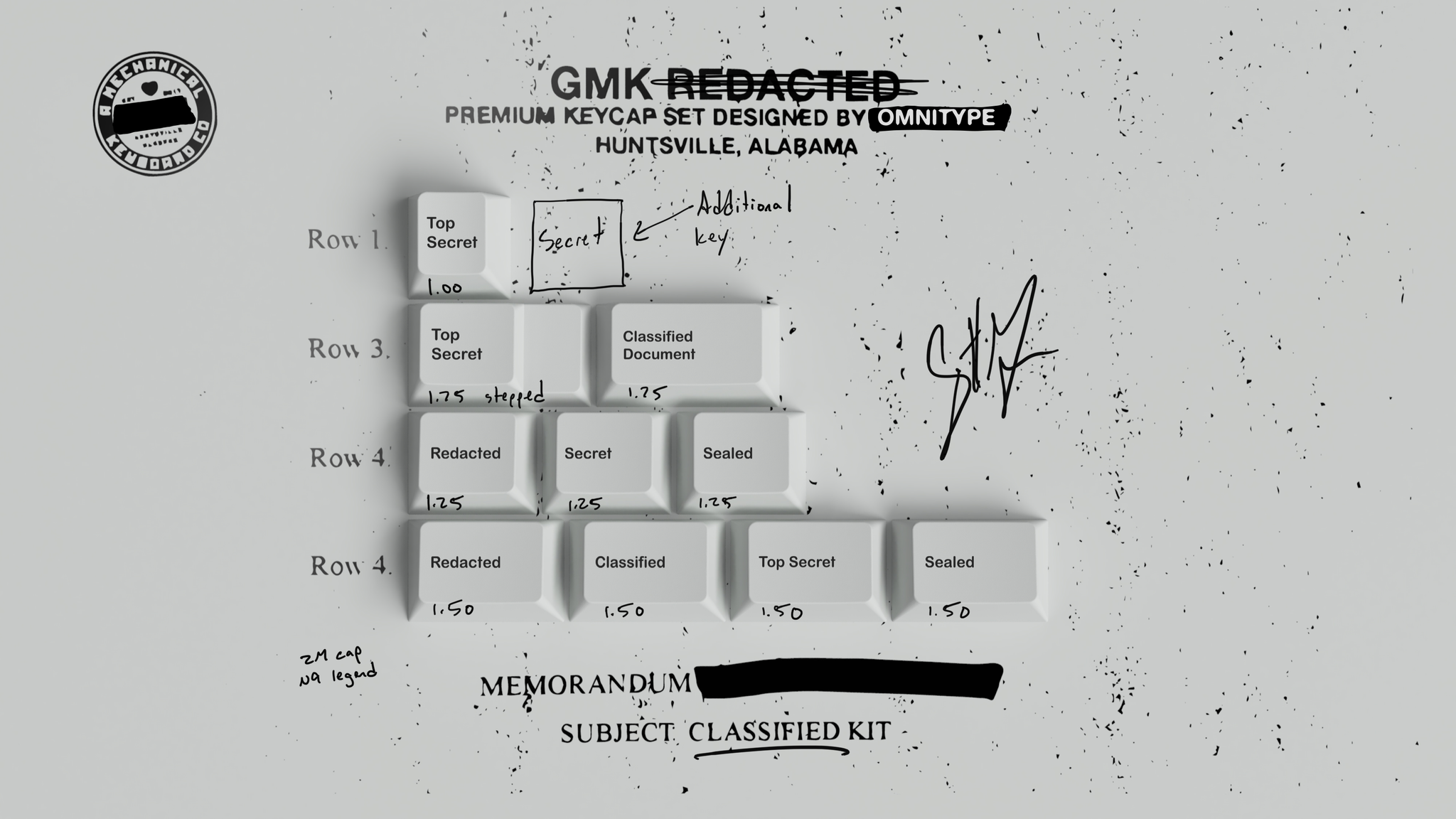 GMK Redacted® Keycaps (CYL)#N#– Omnitype™